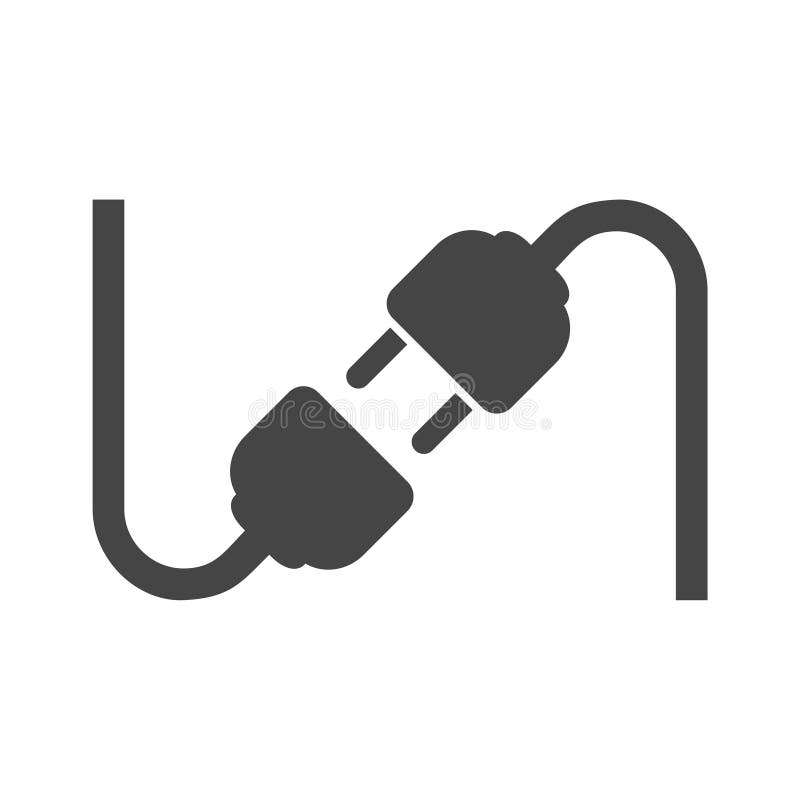 Connect Electric Plug Together Icon Stock Vector - Illustration of ...