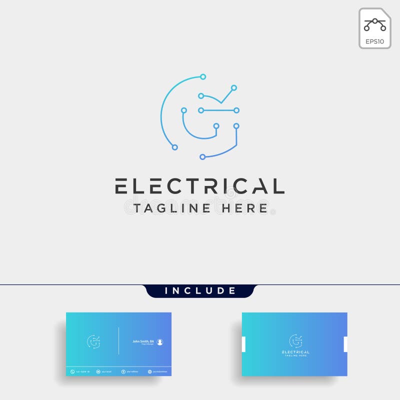 Connect or Electrical G Logo Design Vector Icon Element Isolated Stock ...
