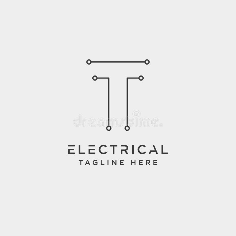 Connect or Electrical T Logo Design Vector Icon Element Isolated Stock ...