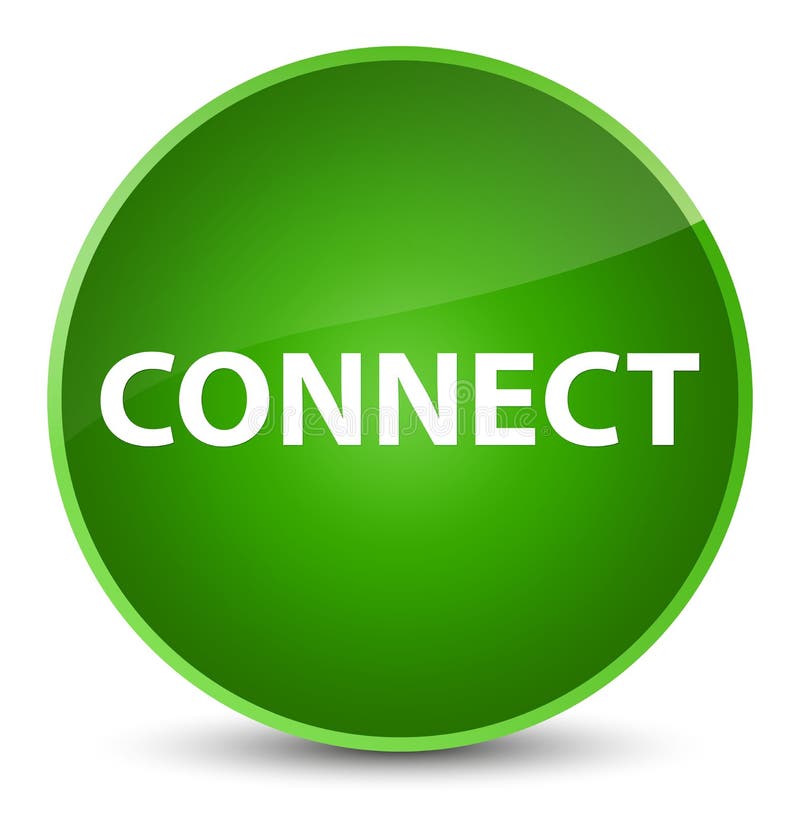 Connect Elegant Green Round Button Stock Illustration - Illustration of ...