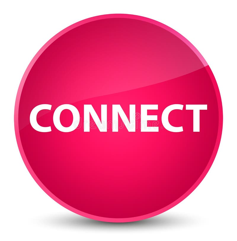 Connect Elegant Pink Round Button Stock Illustration - Illustration of ...