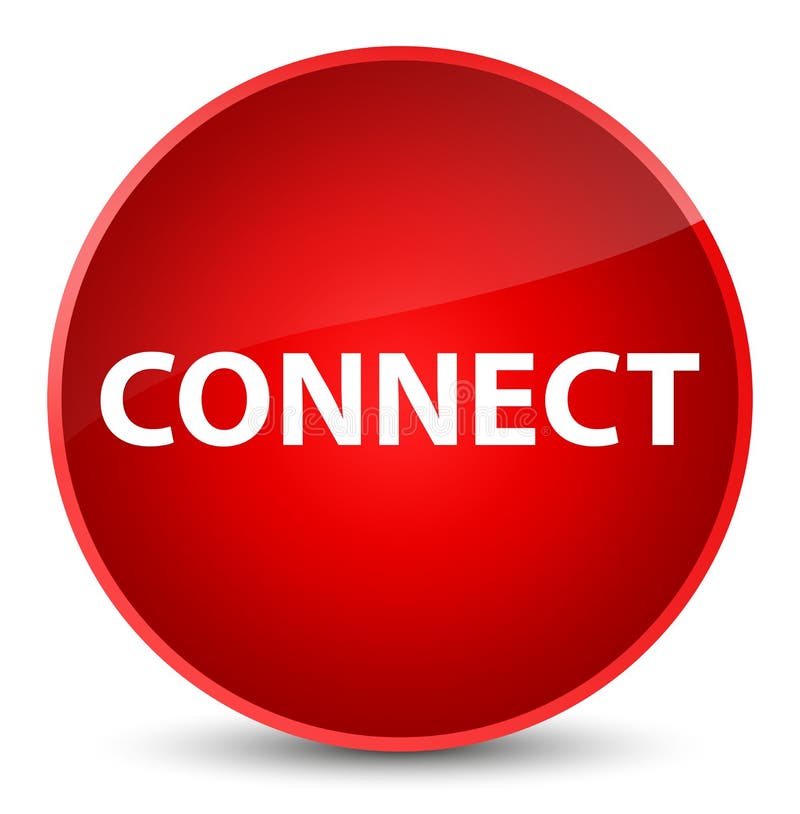 Connect Elegant Red Round Button Stock Illustration - Illustration of ...