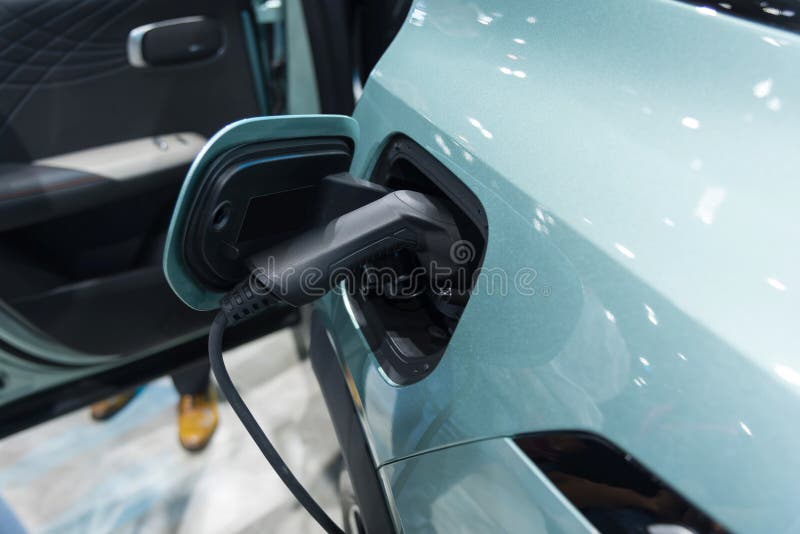 EV Plug for Charging the EV Car Stock Image - Image of charge, auto ...