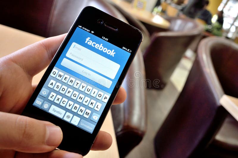 Connect on Facebook editorial stock image. Image of letters - 36906789