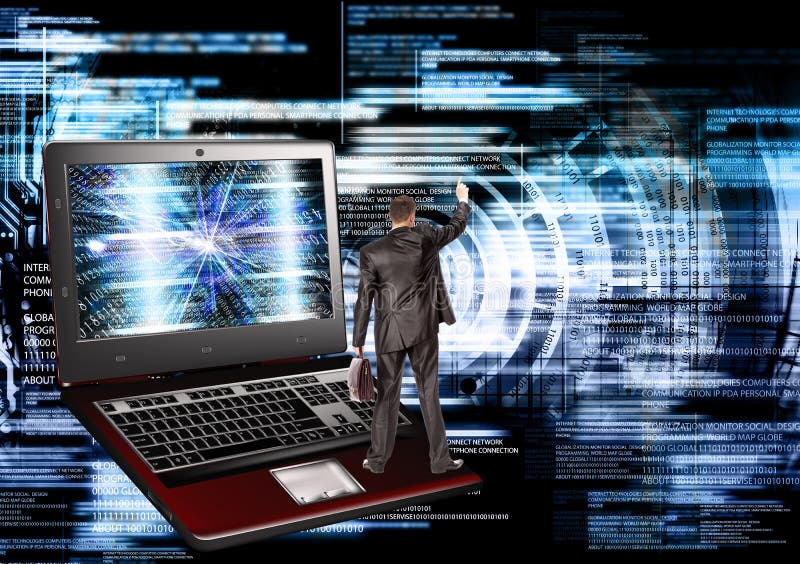 Connect.Generation New Computer Technology.Communication Stock Image ...