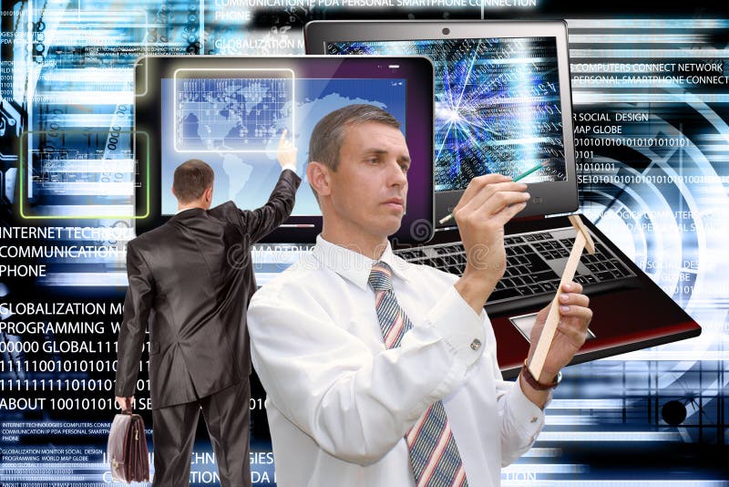 Connect.Generation New Computer Technology.Communication Stock Image ...