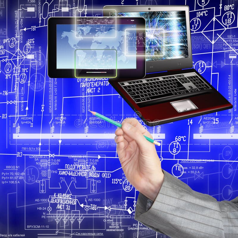 Connect.Generation New Computer Technology.Communication Stock Image ...