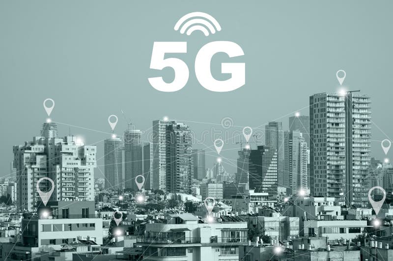 Connect Global Wireless Devices. Wireless Communication Network Concept ...