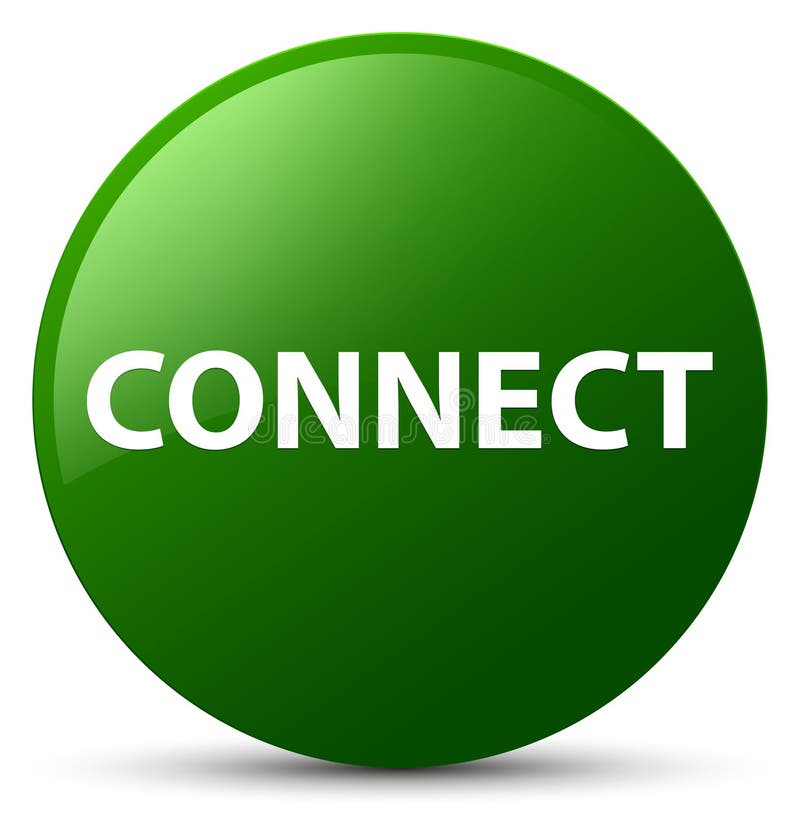 Connect green round button stock illustration. Illustration of round ...