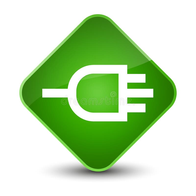 Connect Icon Elegant Green Diamond Button Stock Illustration ...