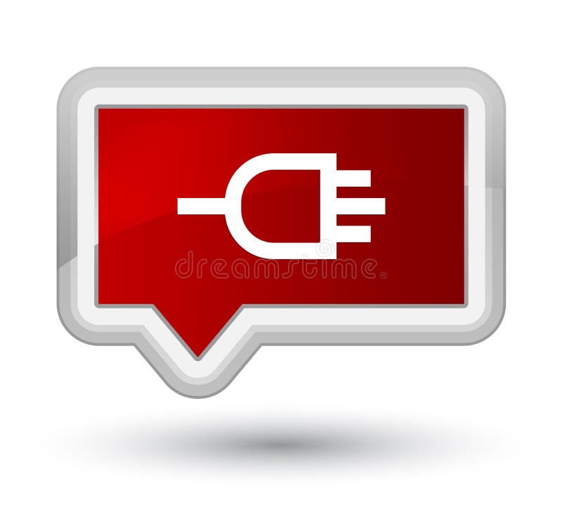 Connect Icon Prime Red Banner Button Stock Illustration - Illustration ...