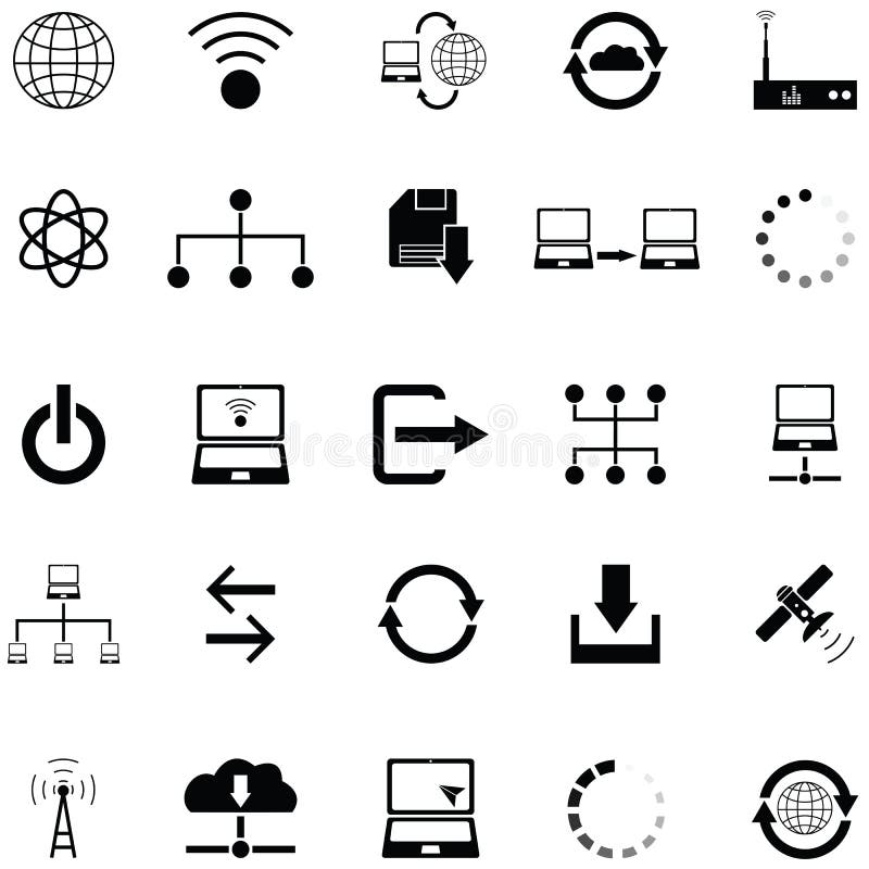 Connect icon set stock vector. Illustration of connectivity - 120562737