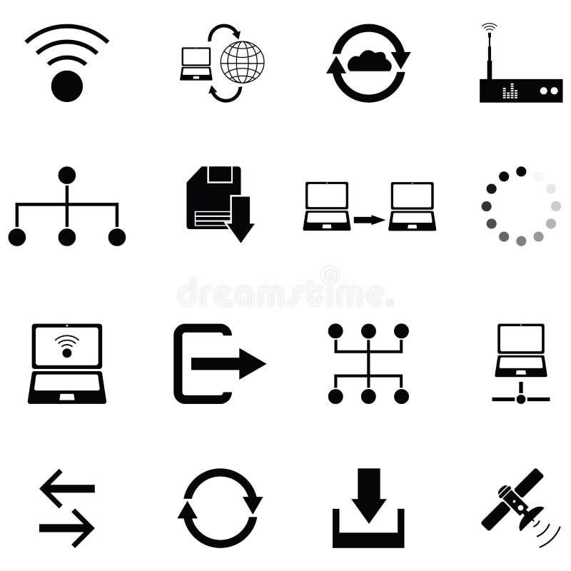 Connect icon set stock vector. Illustration of signal - 120562751