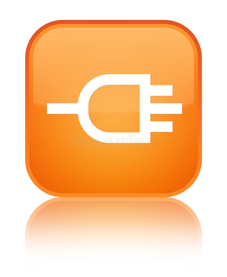 Connect Icon Special Orange Square Button Stock Illustration ...