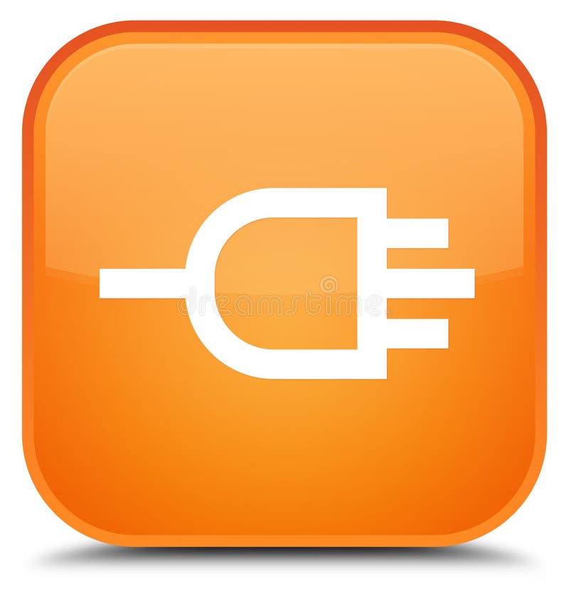 Connect Icon Special Orange Square Button Stock Illustration ...