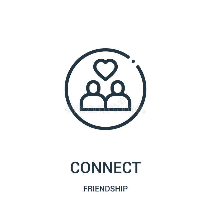Connect Icon Vector From Friendship Collection. Thin Line Connect ...