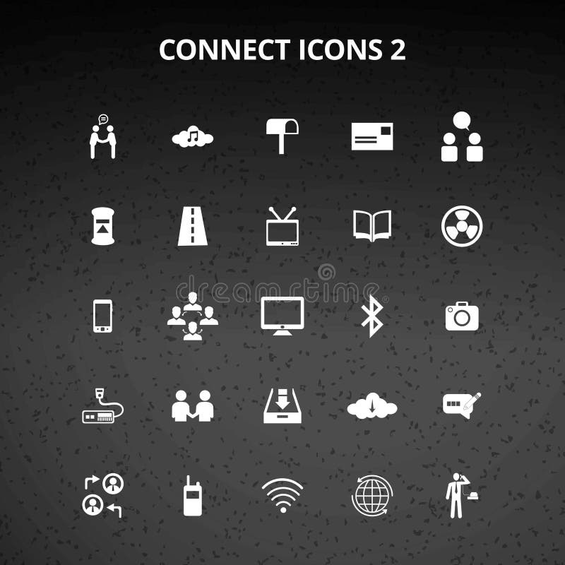 Connect Icons editorial stock image. Illustration of email - 120932604