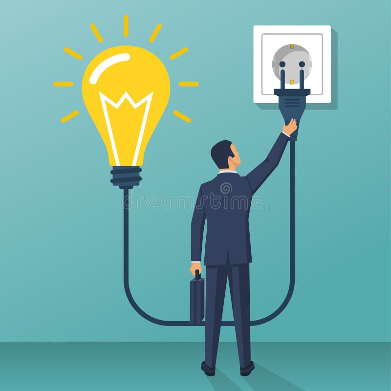 Connect idea vector stock vector. Illustration of innovation - 104499397