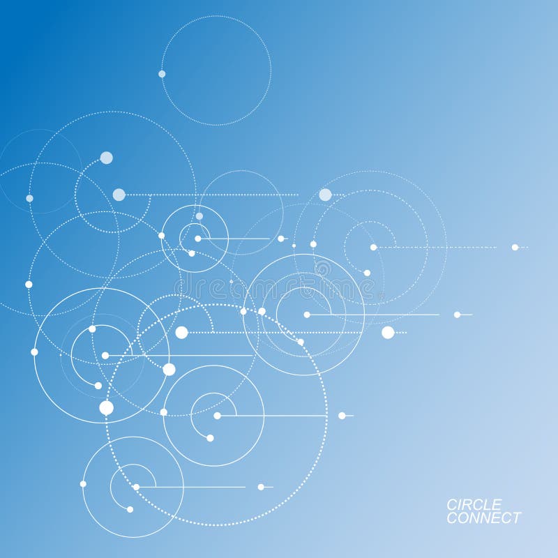 Connect Lines Background. Network Circles Dots. Abstract Connection Element Stock Vector ...
