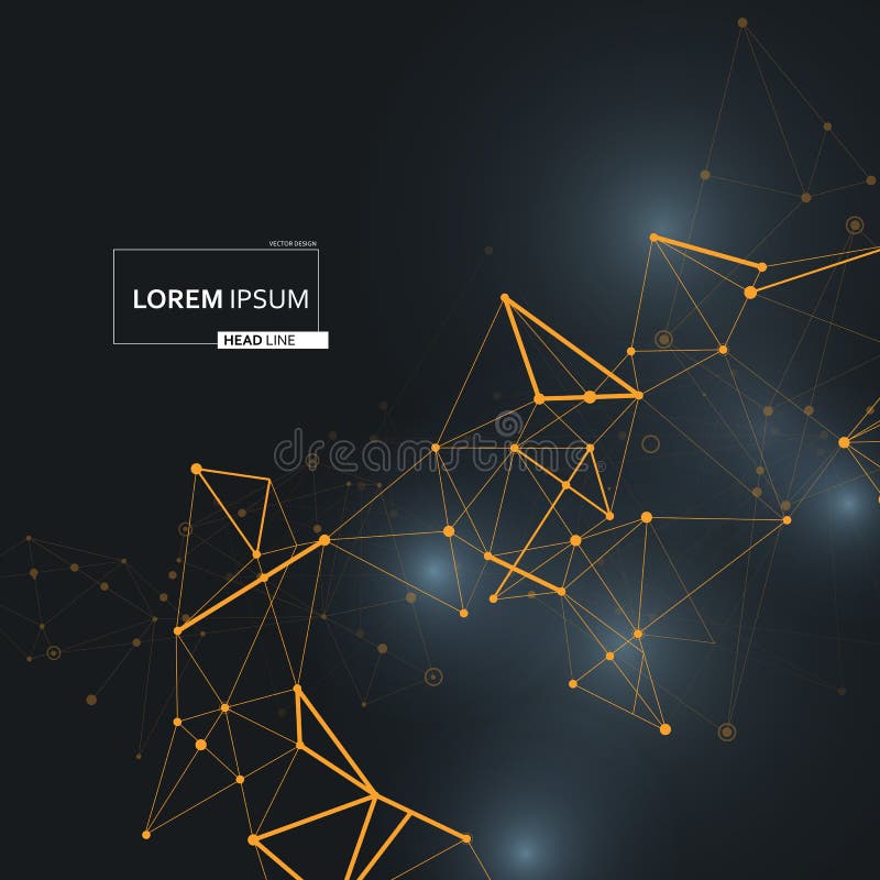 Connect Lines in Modern Style. Communication Symbol Background. Vector ...