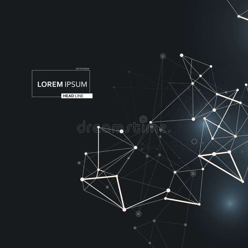 Connect Lines in Modern Style. Communication Symbol Background. Vector ...