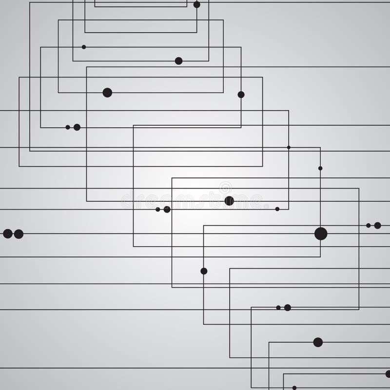 Connect Lines Squares. Abstract Geometric Pattern. Digital ...
