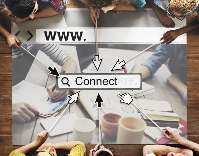 Connect Link Network Online Website Technology UI Concept Stock Photo ...