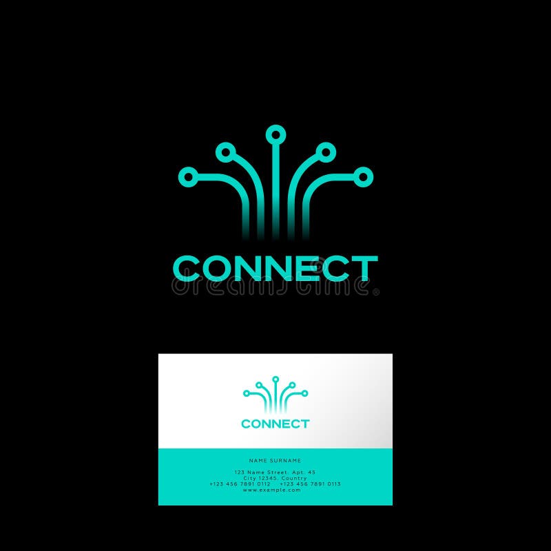 Connect Logo, Web, UI Icon. Wireless Technology, Internet Emblem Stock ...