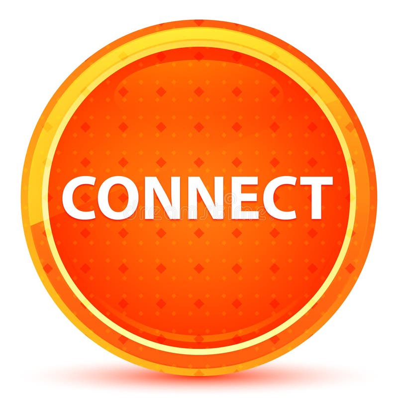 Connect Orange Square Button Red Ribbon In Middle Stock Illustration ...