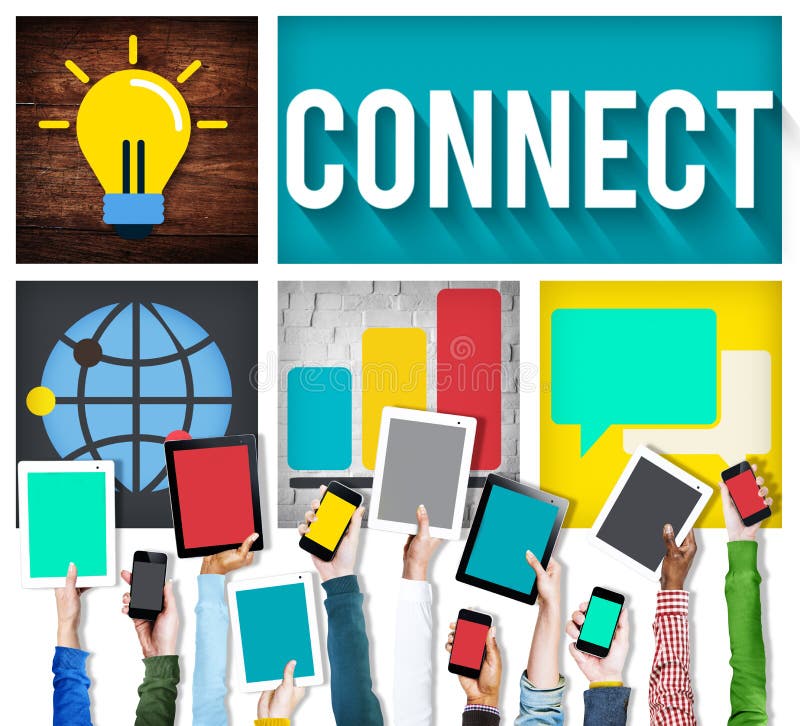 Connect Network Integrated Online Web Concept Stock Photo - Image of ...