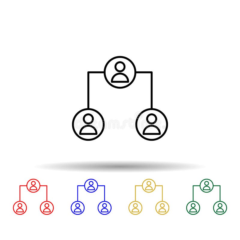 Connect Network Multi Color Icon. Simple Thin Line, Outline Vector of ...