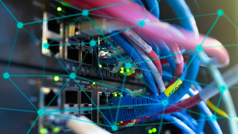 Connect Network Switch on Data Center Technology a Lot of Server ...