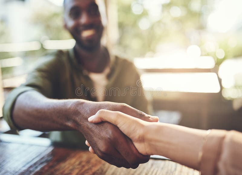 Connect with New People Wherever You are. Two People Shaking Hands in a ...