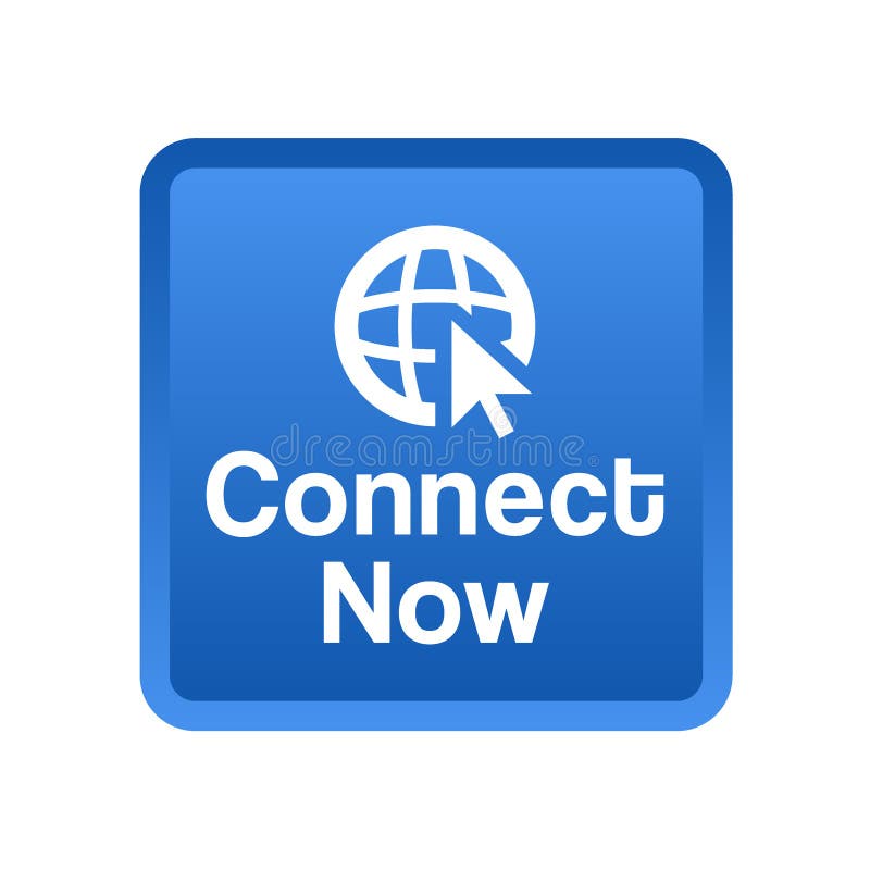 Connect now button stock illustration. Illustration of computer - 122083458