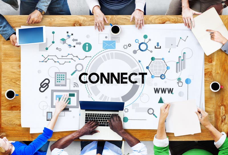 Connect Online Social Media Networking Link Concept Stock Photo - Image ...