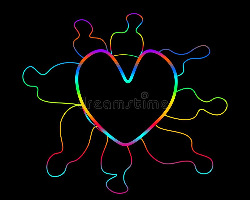 Connect People by Hearth Line Creative Idea. Concept Love the People ...