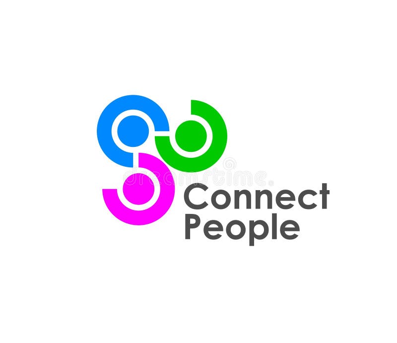 Connect People Together Icon Representing Unity Stock Vector ...