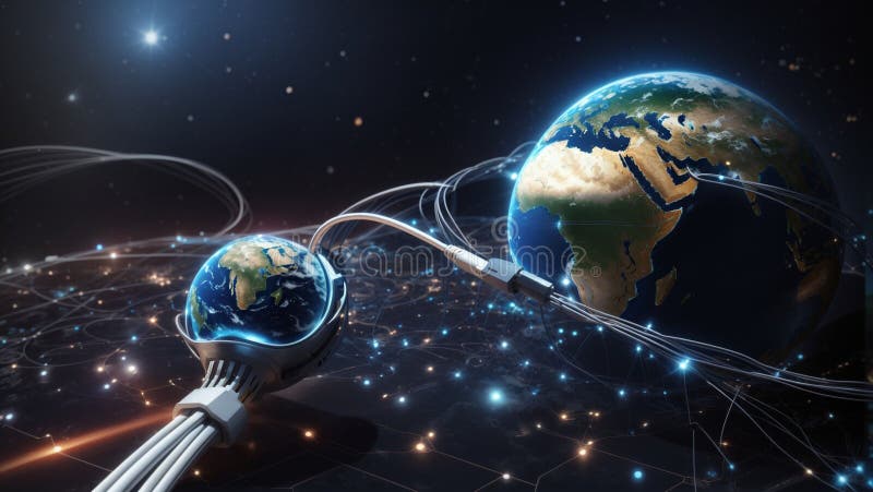 Connect Planet Earth stock illustration. Illustration of screenshot ...