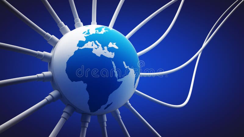 Connect Planet Earth stock illustration. Illustration of social - 32025769