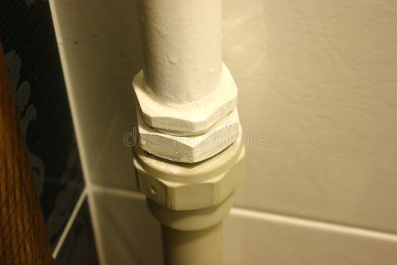 Connect the Plastic and Metal Pipes Stock Photo - Image of technology ...