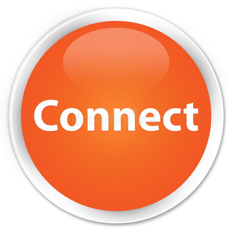 Connect Premium Orange Round Button Stock Illustration - Illustration ...