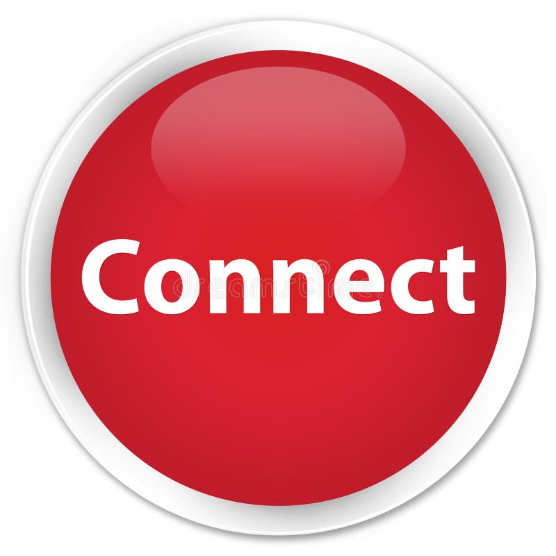 Connect Premium Red Round Button Stock Illustration - Illustration of ...