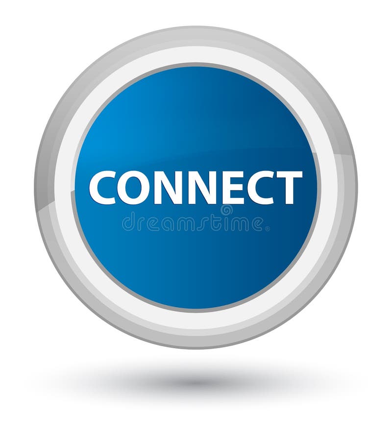 Connect Prime Blue Round Button Stock Illustration - Illustration of ...