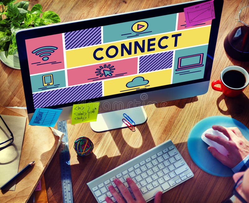 Connect Sharing Networking Communication Internet Concept Stock Photo ...