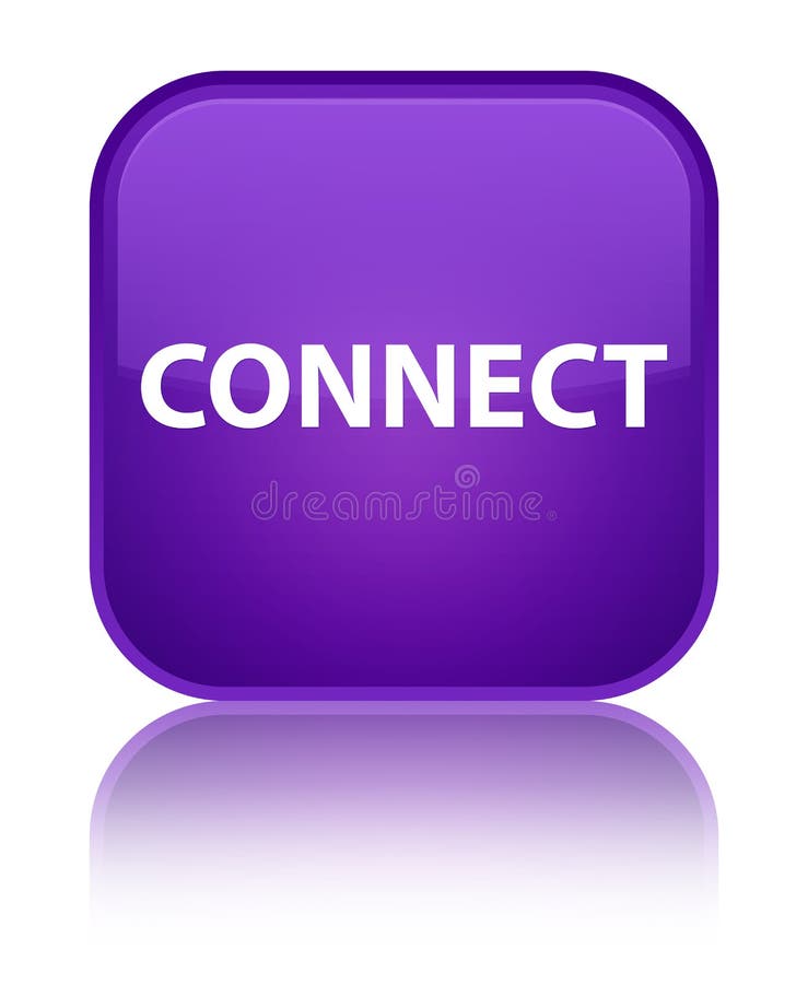 Connect Special Purple Square Button Stock Illustration - Illustration ...