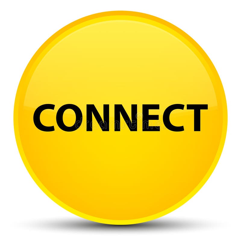 Connect Special Yellow Round Button Stock Illustration - Illustration ...