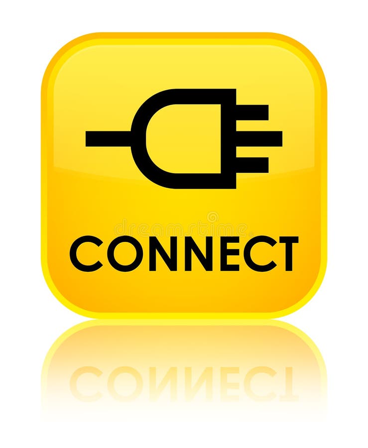 Connect Special Yellow Square Button Stock Illustration - Illustration ...
