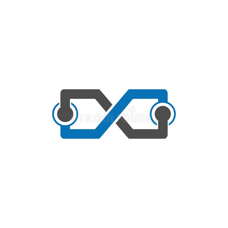 Connect Technology Solution Company Template Sign Isolated Stock Vector ...