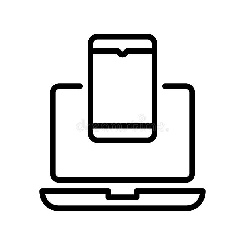 Connect to PC icon stock vector. Illustration of connect - 226190676