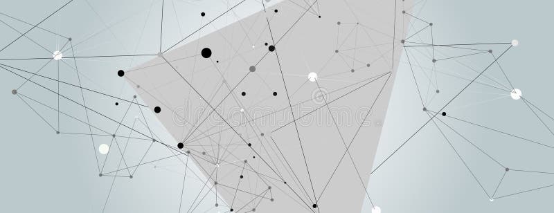 Connect Triangle Structure. Abstract Circle Banner Decorative Design ...